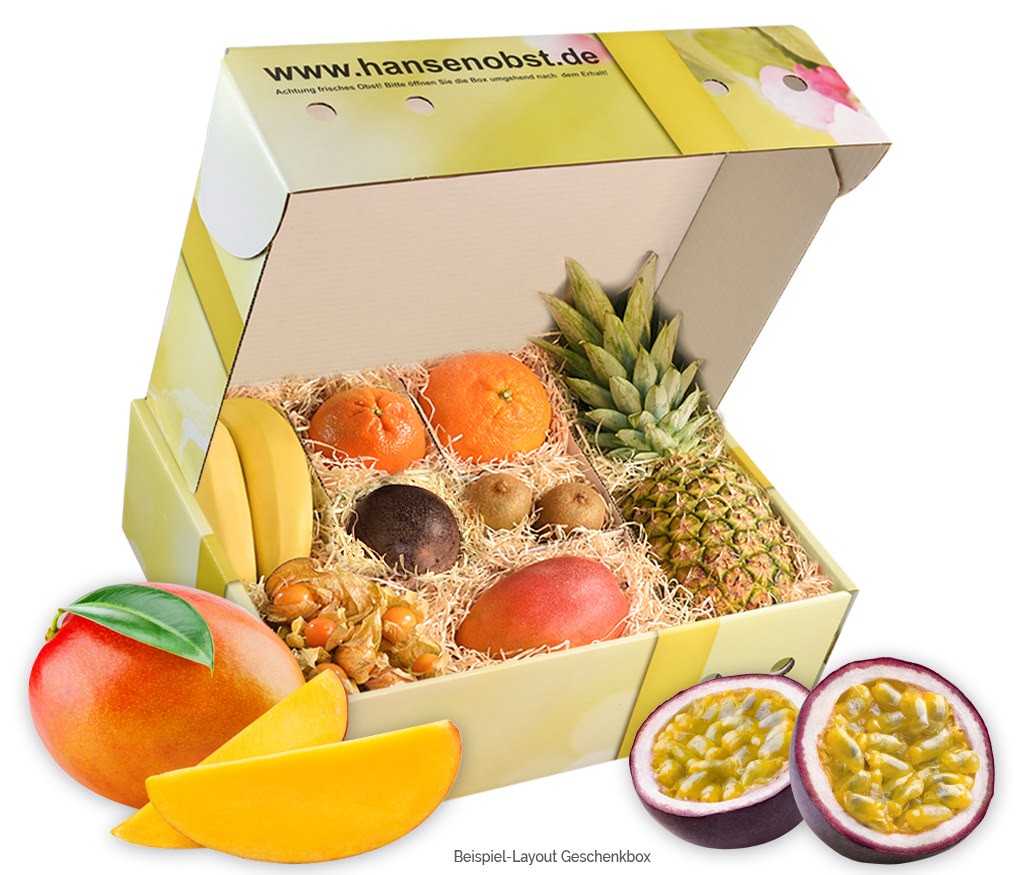 Obstbox Tropical | Geschenk mit exotischen Früchten | Hansen Obst